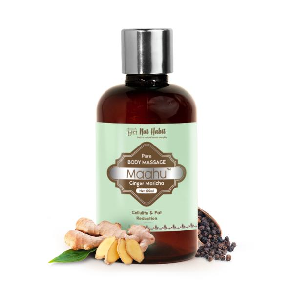 Nat Habit Pure Ginger Maricha Maahu Ayurvedic Body Massage Oil| Helps ...