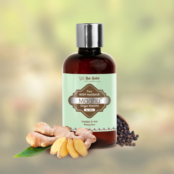 Nat Habit Pure Ginger Maricha Maahu Ayurvedic Body Massage Oil| Helps ...