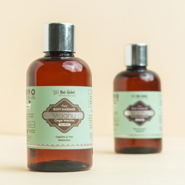 Nat Habit Pure Ginger Maricha Maahu Ayurvedic Body Massage Oil| Helps ...