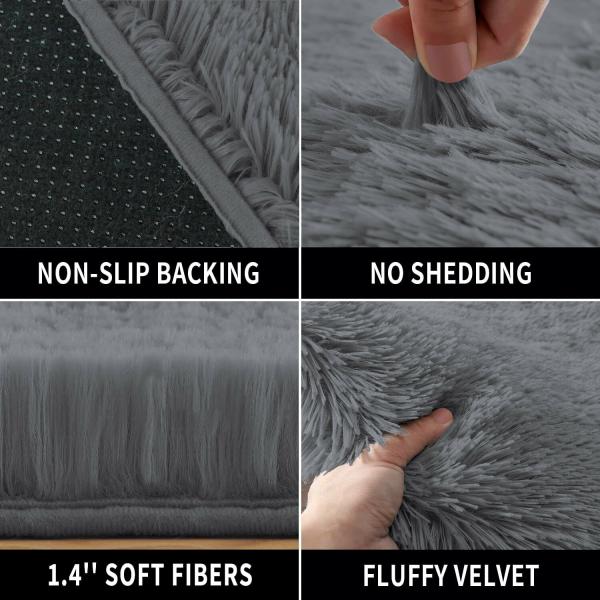 Luxe Home Carpet Rabbit Fur 1000 GSM Bedroom Mats Anti Skid Water ...