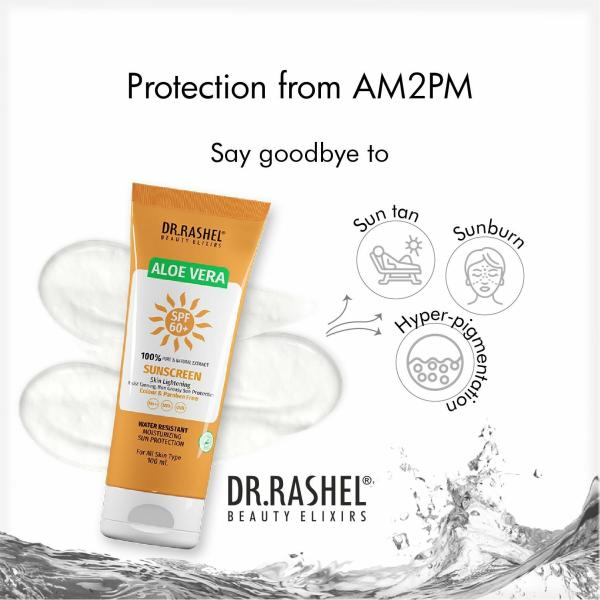 DR.RASHEL ALOE VERA SUNSCREEN SPF 60+ (PA+++) SKIN LIGHTENING WITH ...