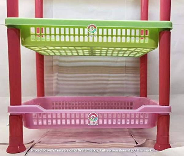 Korbox Multi Purpose Multicolor Plastic 4 Tier Rack Shelves - JioMart