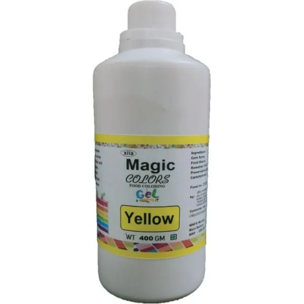 Xila Magic Yellow Edible Food Gel Color - 400 g - JioMart