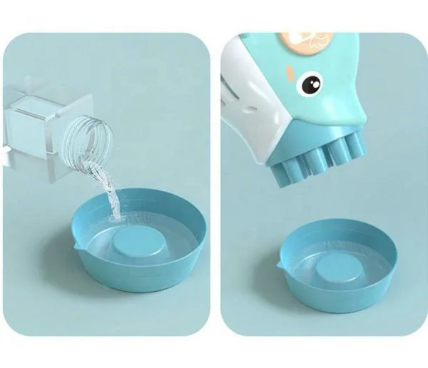 AMAFLIP Dolphin Electronic Bubble Making Toy Gun with LED Lights and 2 ...