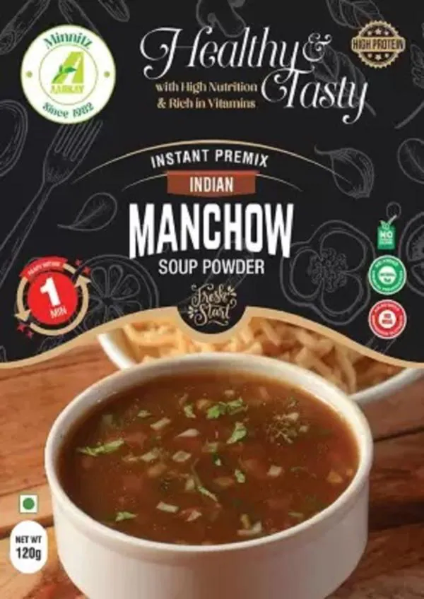 AARKAY Manchow Natural Instant Premix High Protein Soup Powder, 120g ...