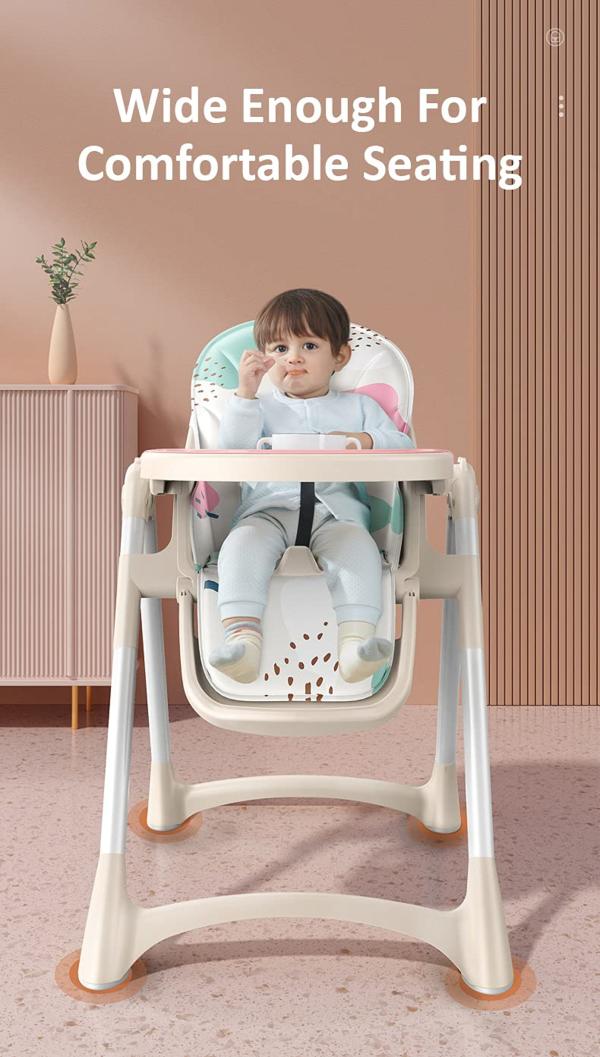 StarAndDaisy Brown Universal Baby High Chair With Adjustable Height And ...