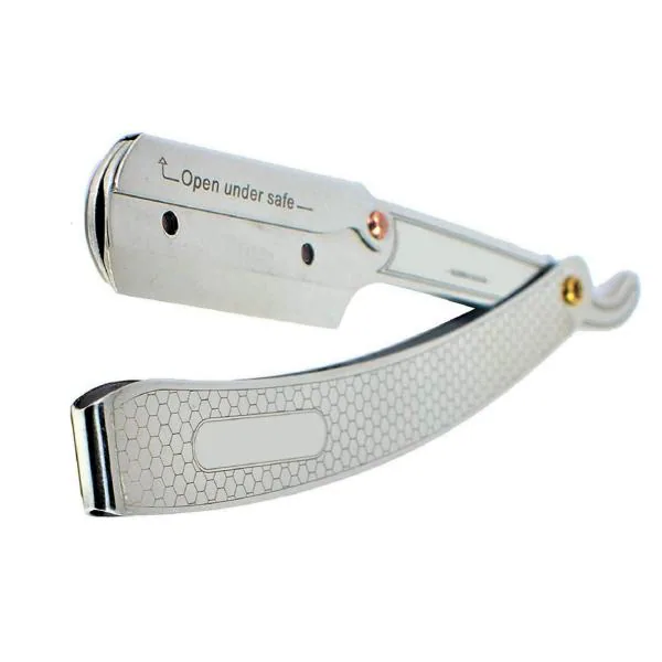 FATIMA Barber Stainless Steel Razor For Men Straight Edge Ustra ( Free ...