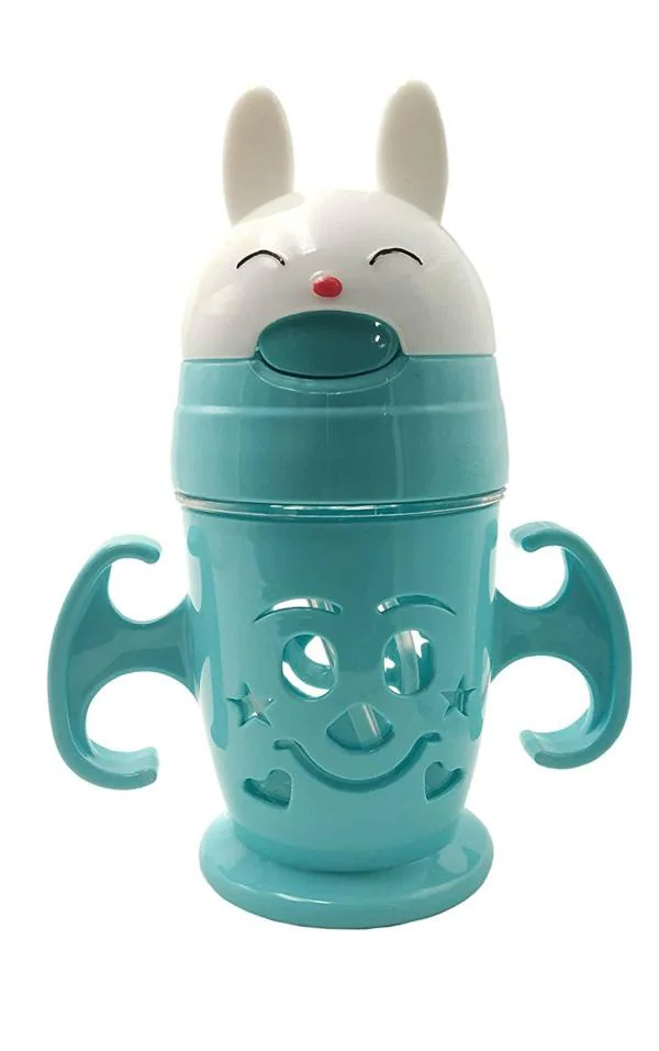Te Quiti Blue Plastic Leakproof Durable BPA Free Non-Toxic Baby Sipper With Straw 240ml - JioMart