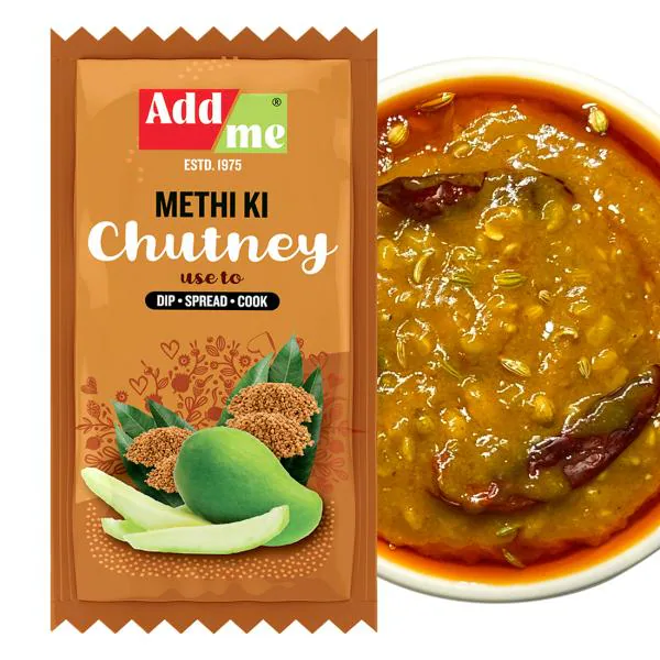 Add me Dana Methi Achar - Methi Mango Pickle Chutney 12gm Sachet (240 ...