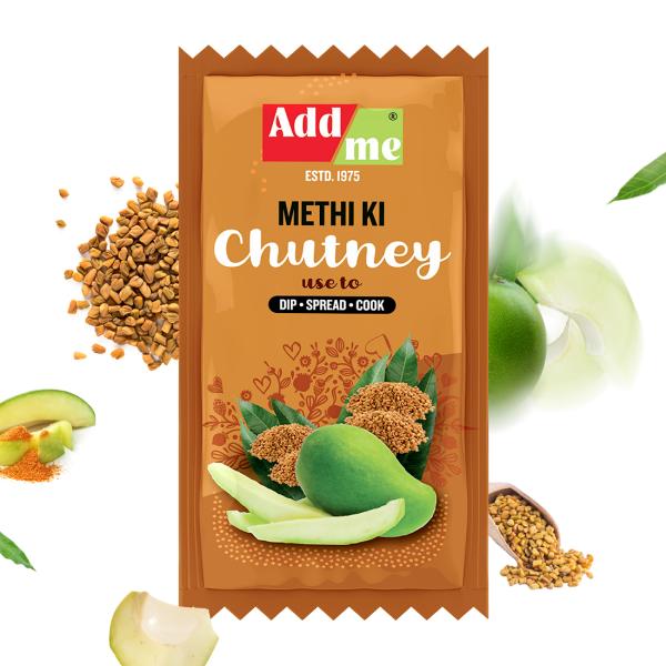 Add me Dana Methi Achar - Methi Mango Pickle Chutney 12gm Sachet (240 ...