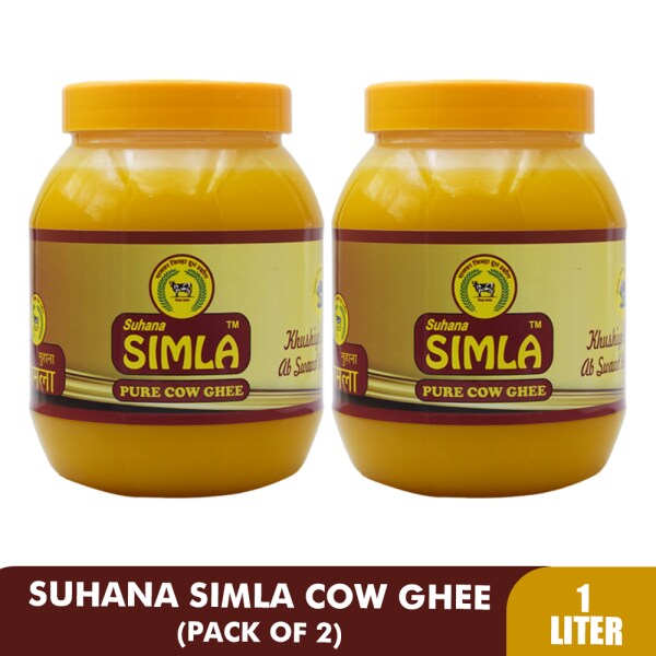 Suhana Simla Premium 1 Liter Danedar Cow Ghee | Pure Cow Ghee (PACK OF ...
