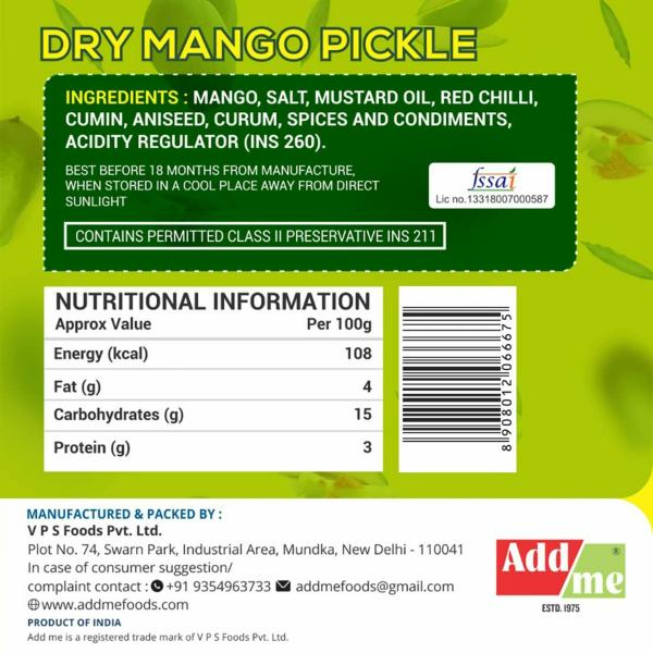 Homemade Dry Mango Pickle Less Oil 500gm Aam ka Sukha Achar 500 gm ...