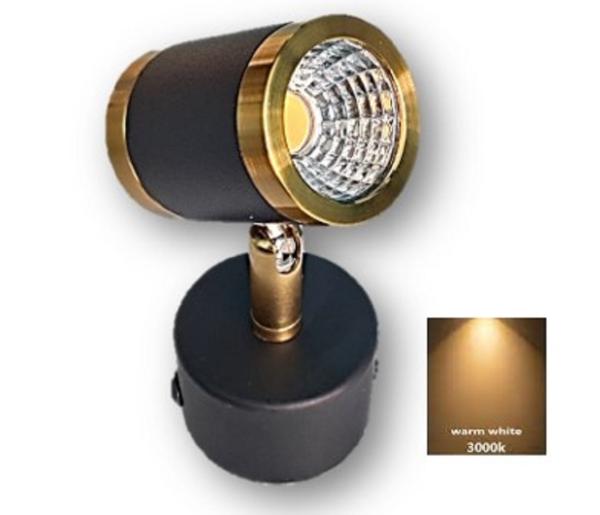 OTS LIGHTS 6W Led Wall Light for Focusing Wall with Golden Finish Black ...