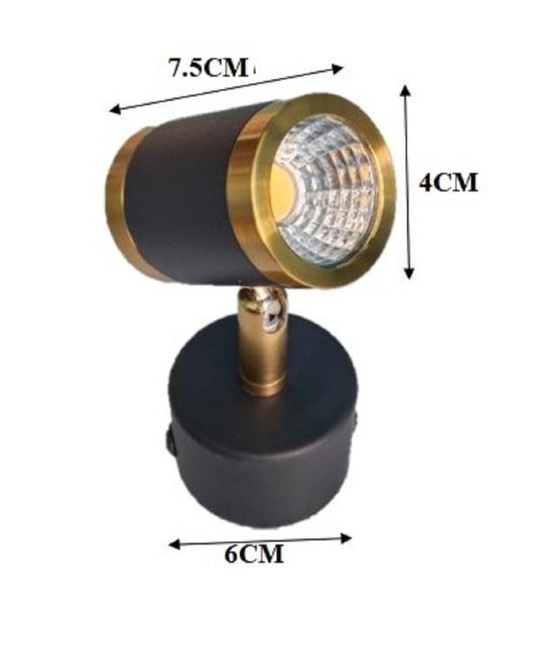 OTS LIGHTS 6W Led Wall Light for Focusing Wall with Golden Finish Black ...