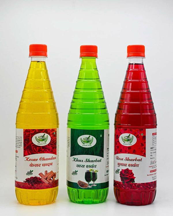 Swadeshi Farms Handmade 100 Percent Pure Ruh Gulab Sharbat Syrup - 750 ...