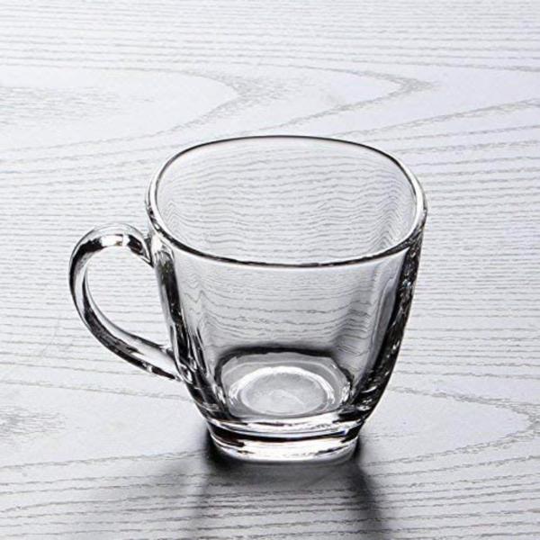 Cracker Transparent Glass Square Tea Cup Mug With Handle For Hot And ...