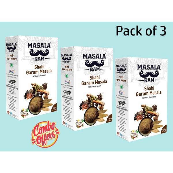 MASALA RAM-Shahi Garam Masala, (Without Coriander), Combo Pack (3x100g ...