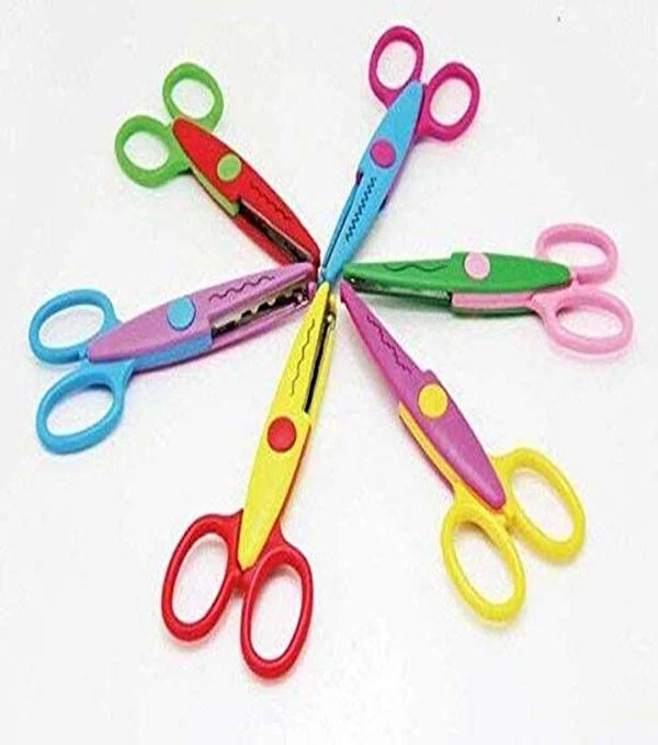 Ciconia Designer Shape Cutter Scissor Pack of 6 Different Design, Zig ...