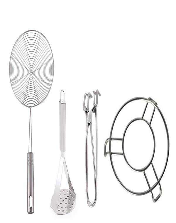 Wofier Masher Stainless Steel Kitchen Pakad Tool And Kadhai Pot Stand ...