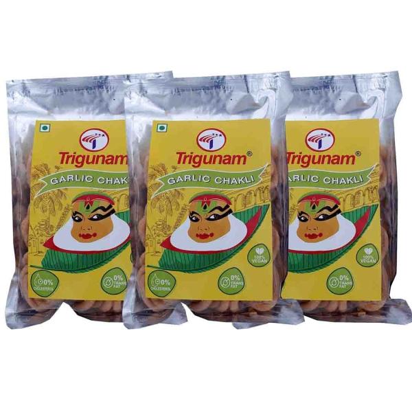 Trigunam Garlic Chakli 150g (Pack of 3) - JioMart