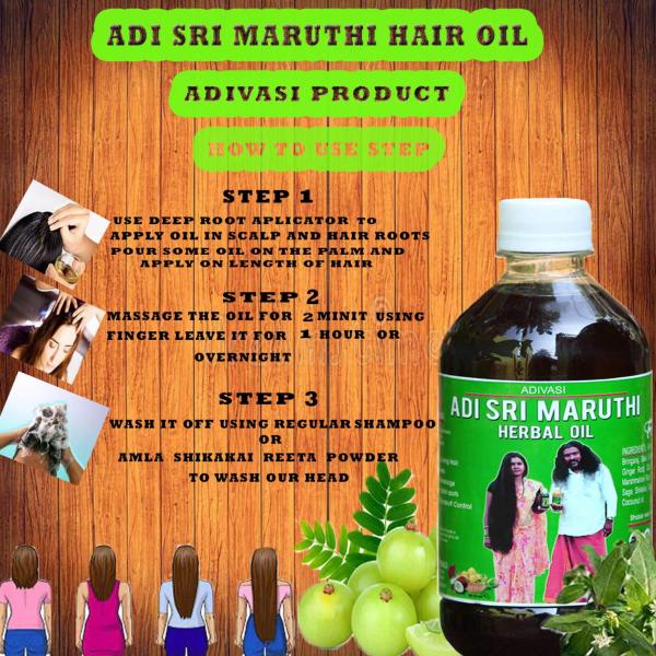 Adivasi Adi Sri Maruthi Natural Oil For Regrowth And Long Hair 250 Ml ...