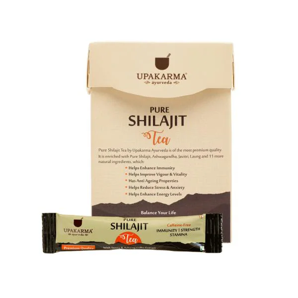 UPAKARMA Ayurveda Pure Shilajit Tea Stevia Ashwagandha Extract 1000 mg ...