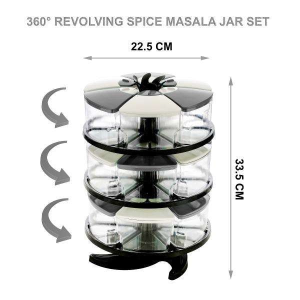 EXODUS 360 Revolving Spice Rack Masala Rack Spice Box Masala Box Masala ...