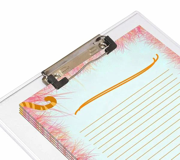 SZONZ Transparent Clipboard Exam Pad, Unbreakable Plastic Paper Board ...