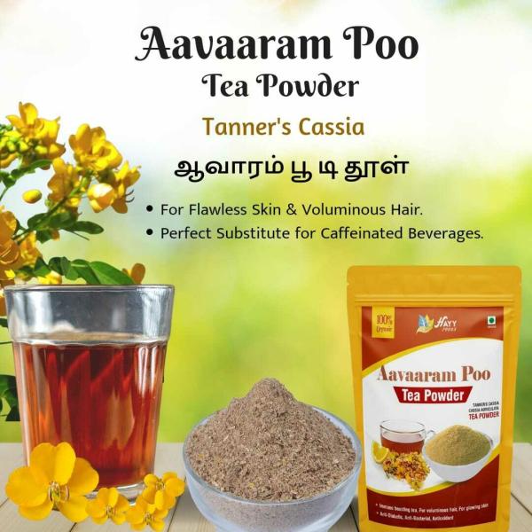 HayyFoods Aavaaram Poo Tea Powder (Tanner's Cassia) - Diabetic Friendly ...