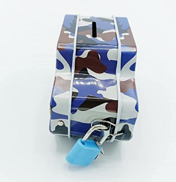 GOLD LEAF Creative Military Design Jeep Shape Metal Tin Coin Bank to ...