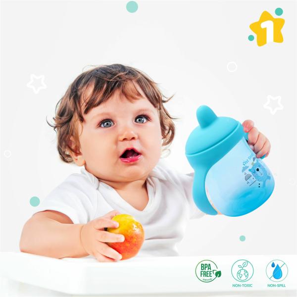 1st Step BPA Free Polypropylene Hard Spout Sipper With Twin Handles For ...