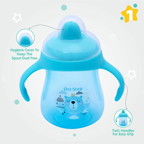 1st Step BPA Free Polypropylene Hard Spout Sipper With Twin Handles For ...