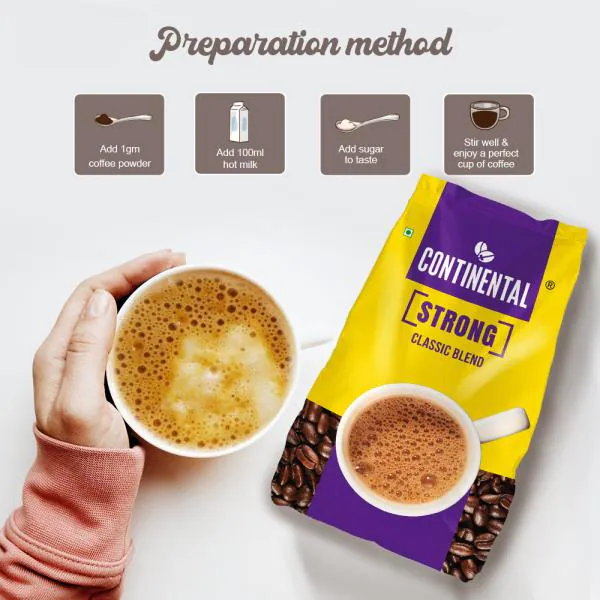 Continental STRONG Coffee Powder 1 Kg Bag ( 5 Pouches of 200g ) - JioMart
