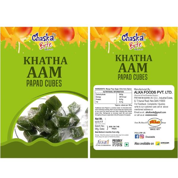 CHASKA BITE |Green Aam Papad|Khatta Meetha|Mango Candy|Meetha Aam|250 ...