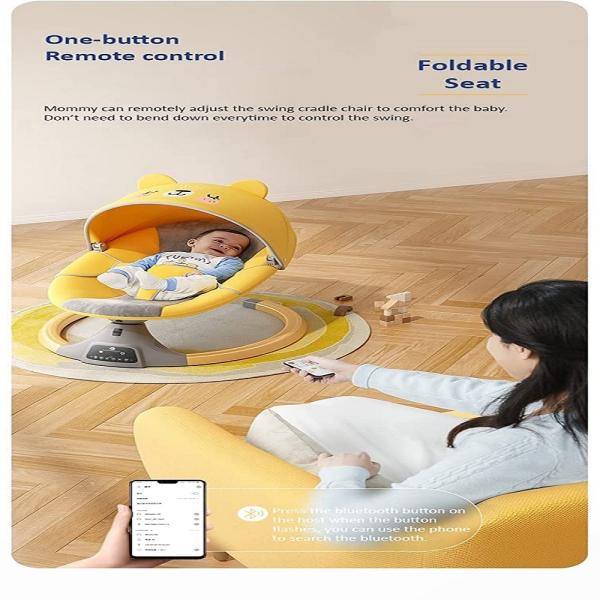 StarAndDaisy 2-in-1 Premium Modern Automatic Electric Baby Swing Rocker ...