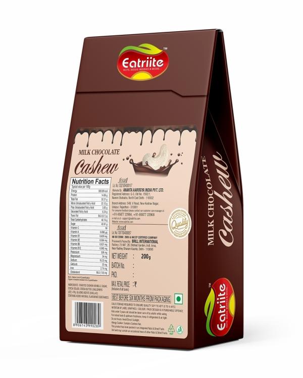 Eatriite Pista-Chocolate Badam & Milk-Chocolate Coated Cashew 400g(200g X2) - JioMart