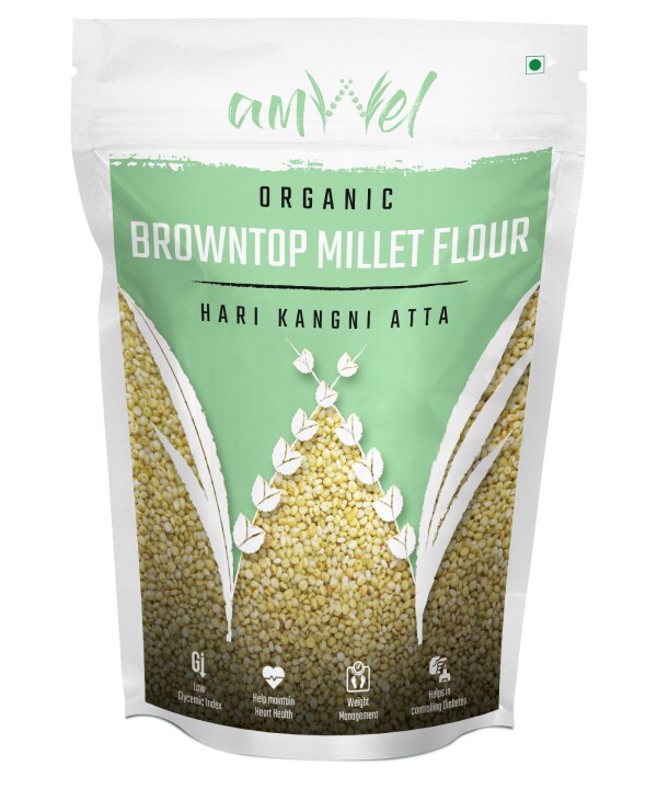 Amwel Combo of Organic Barnyard Millet Flour 450g + Organic Browntop ...