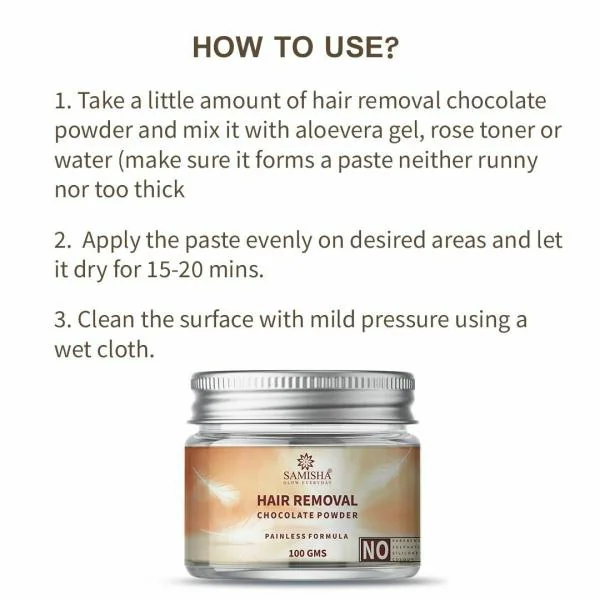 SAMISHA Organic Chocolate Hair Removal Powder For Men And Women - All ...