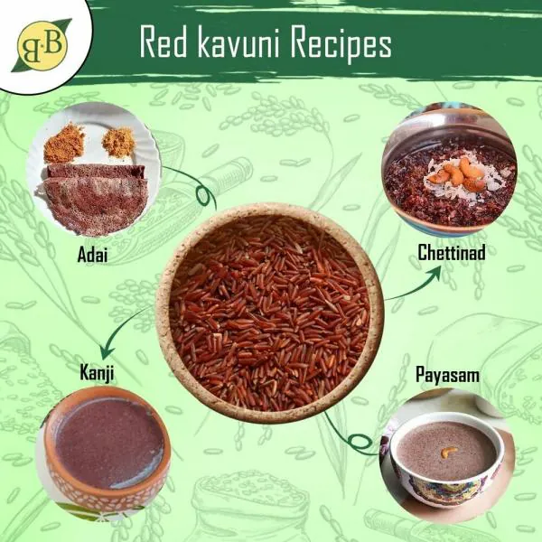 B&B Organics Red Kavuni Rice ( Premium ) Red Kavuni Arisi Rice (Medium ...