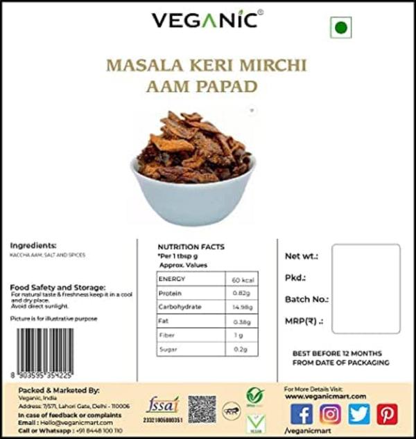 Veganic Masala Keri Mirchi Aam Papad Spicy Tangy Raw Mango Digestive ...