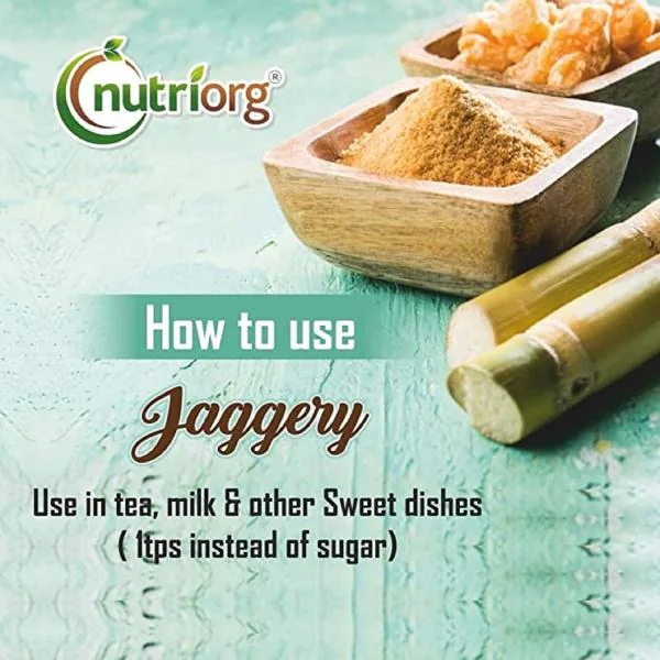 Nutriorg Certified Organic Jaggery Powder 700g ( Pack of 2) - JioMart
