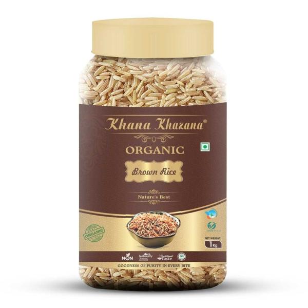 Khana Khazana Whole Grain Brown Rice, Nutritious and Versatile 1 Kg ...