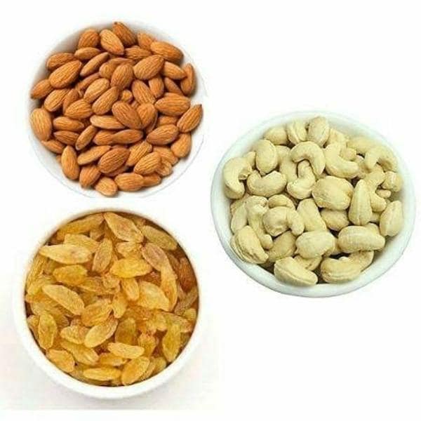 Foodcan Dry Fruits Combo Pack Kaju (Cashew Nut), California Almonds & Afgani Kismis (Each 250g ...