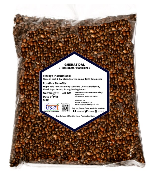 Refill Pack -Myor Pahad's Himalayan Unpolished Ghehat Dal ( Horse Gram ...