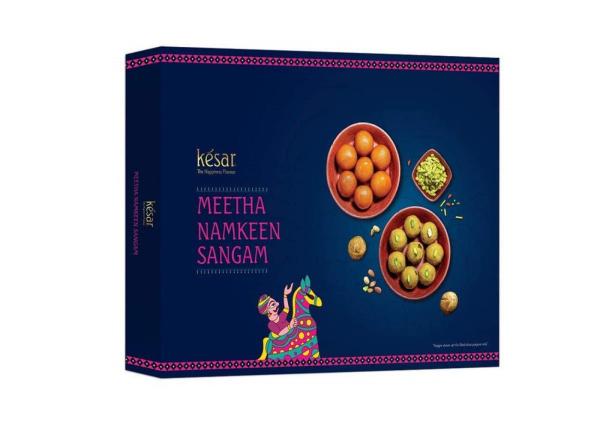 Kesar Sweets| Sweets & Snacks Gift Pack| Gulab Jamun, Besan Laddu ...