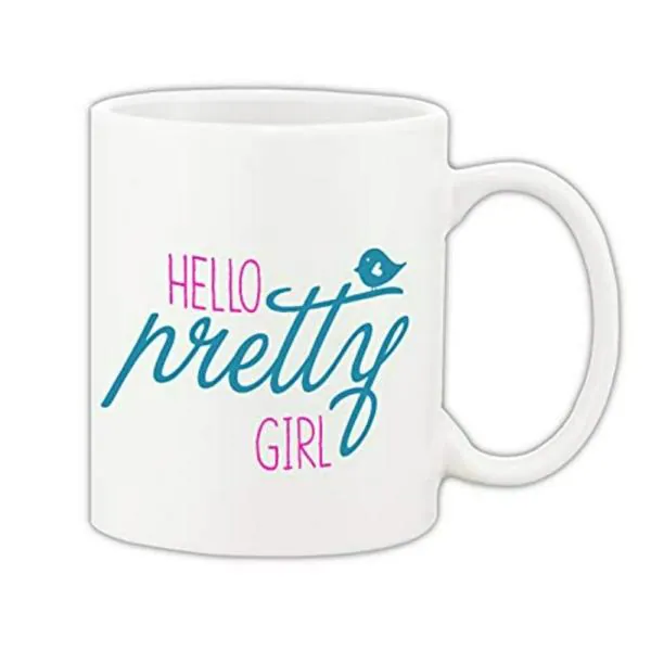 Mug Morning Hello Preety Mug Hello Pretty Girl Coffee Ceramic Mug 325ml ...
