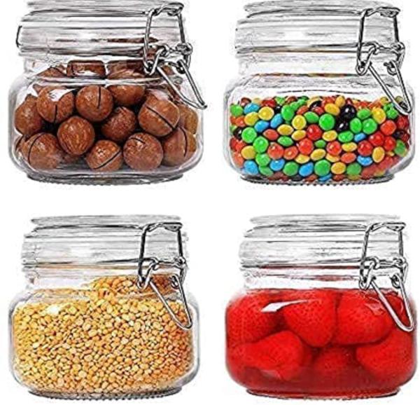 Cracker Transparent Stainless Steel, Glass Airtight Canister Kitchen ...
