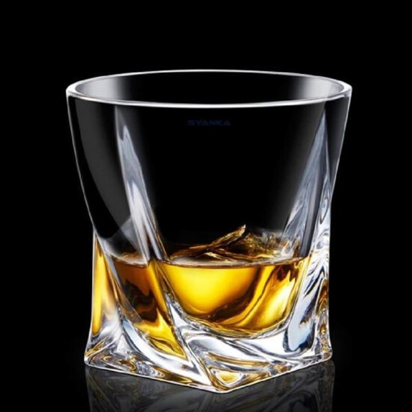 Cracker Clear Twist Design Old Fashioned Cocktail Tumbler Glasses Set ...