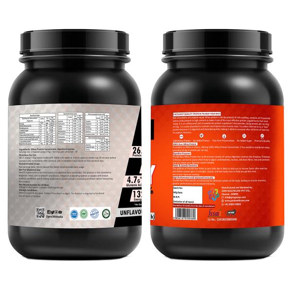 Pro360 Raw Whey Unflavoured Protein Powder 1000 g - JioMart