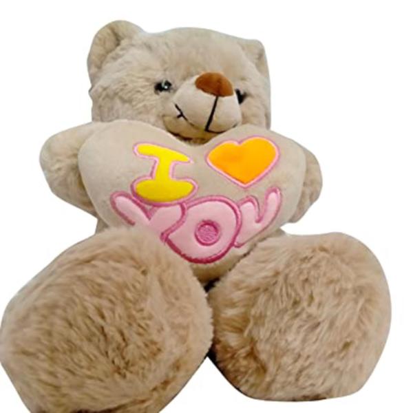 Zyamalox little toys light brown plastic teddy soft toy for kids 35 cm ...